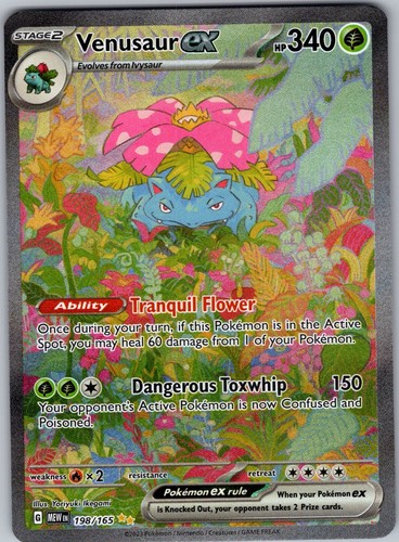 Venusaur ex 198/165 SIR Holo Rare SV Scarlet & Violet 151 NM - Pokemon ...