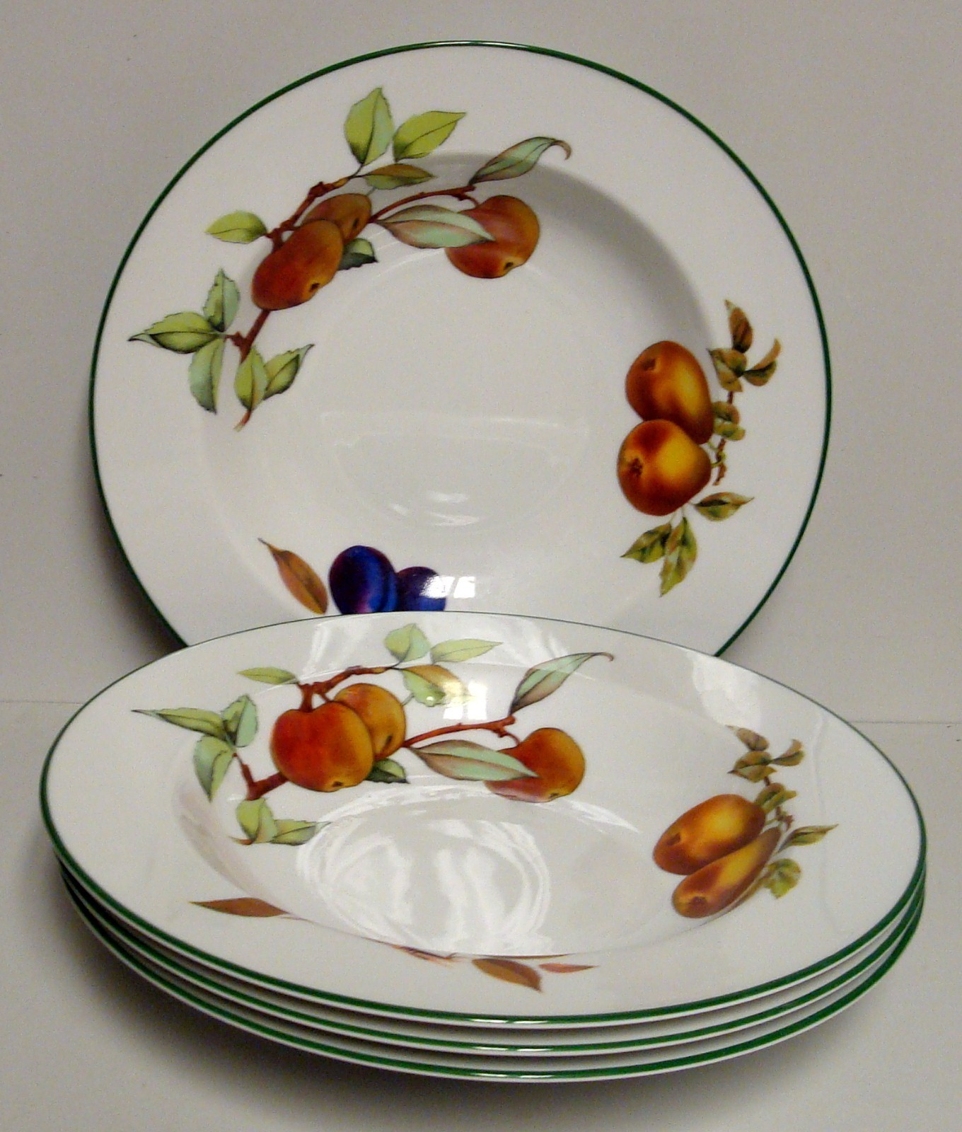Royal Worcester EVESHAM VALE ENGLAND Individual Pasta Bowls SOLD IN SET ...