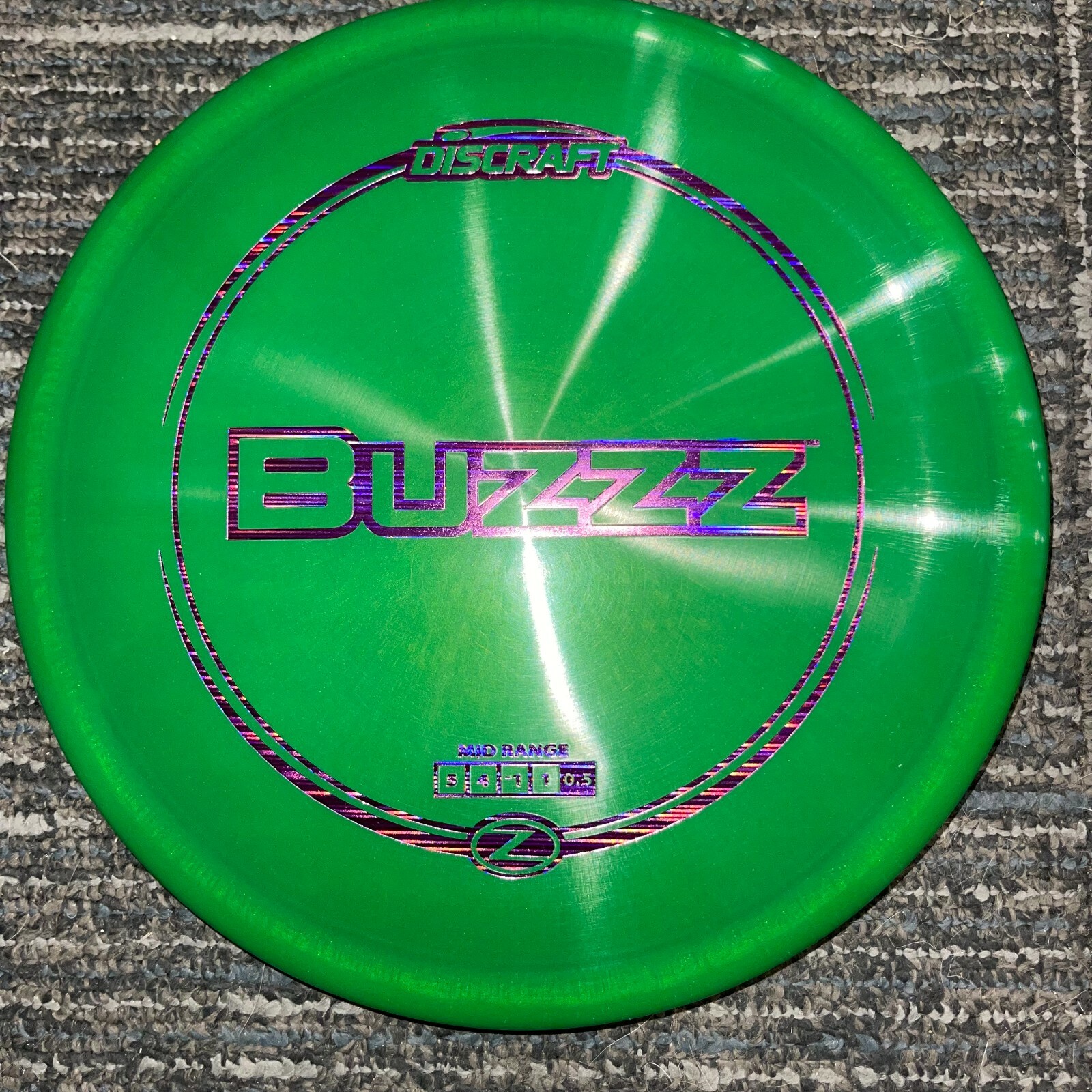 NEW DISCRAFT Z LINE PEARLY BUZZZ DISC GOLF MID RANGE DRIVER GR/PP 177+G ...