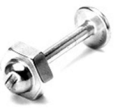 ''Screw-Bolt Nut'' Top Labret Monroe body jewelry piercing liP CHIN ...