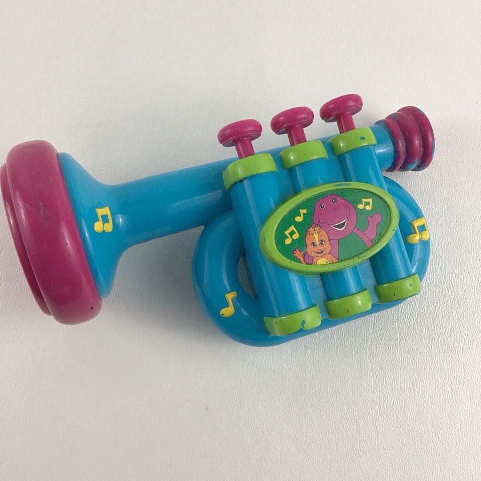 Barney & Friends Play A Tune Trumpet Musical Instrument Toy 2007 Lyons ...
