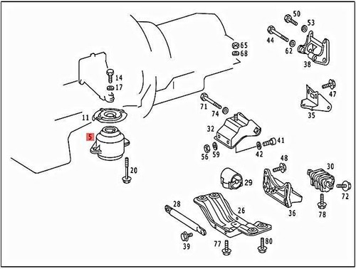 Genuine MERCEDES C140 W140 S-CLASS W140 Engine support 1402400217 | eBay