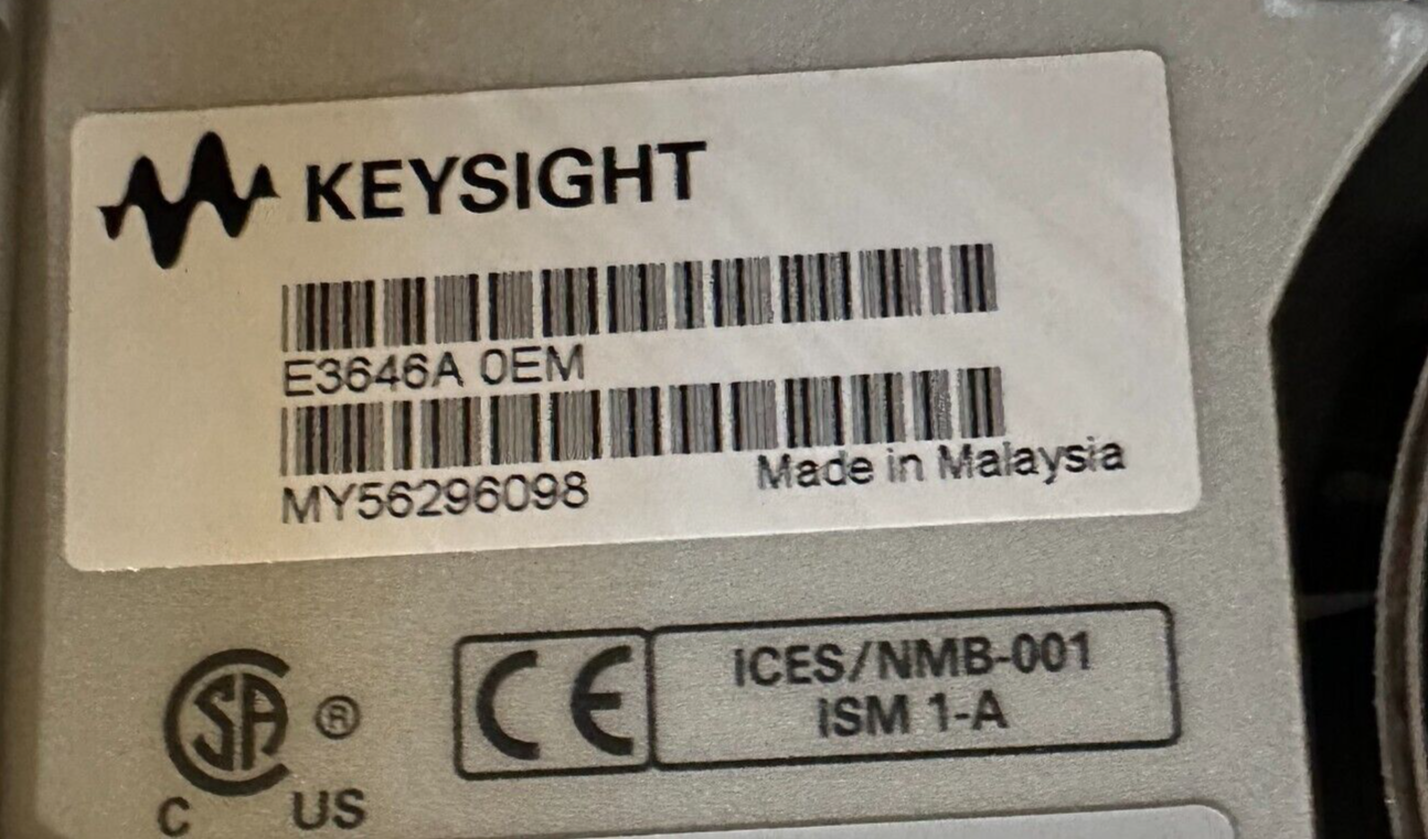 Keysight E3646A 60W Bench Power Supply - Gray for sale online | eBay