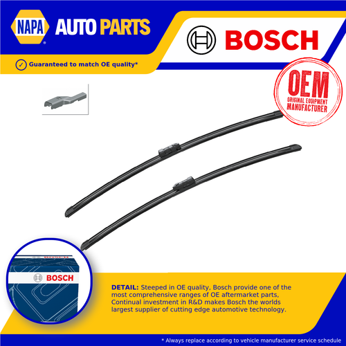 2x Wiper Blades (Pair) Flat / Aero type fits PEUGEOT 508 Mk1 1.6D Front ...