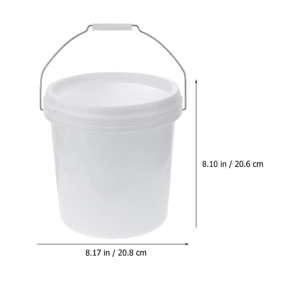 Plastic Barrel Containers with Lids Heavy Duty Buckets Small Paints ...