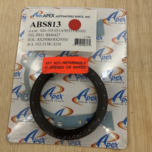ABS813 APEX Crankshaft Seal Kit Rear New for VW Toyota Camry Volkswagen ...