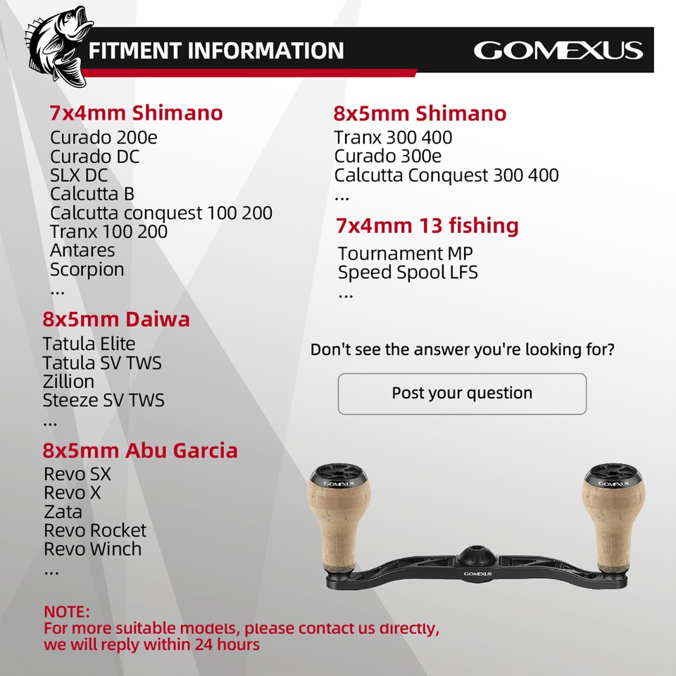 GOMEXUS Power Handle for Shimano SLX Tranx Curado DC Scorpion ...