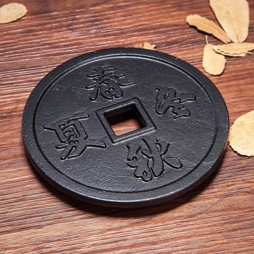 5.5" Iron Pot Base Insulated Pot Holder Handmade Tea Ceremony Cast Iron ...