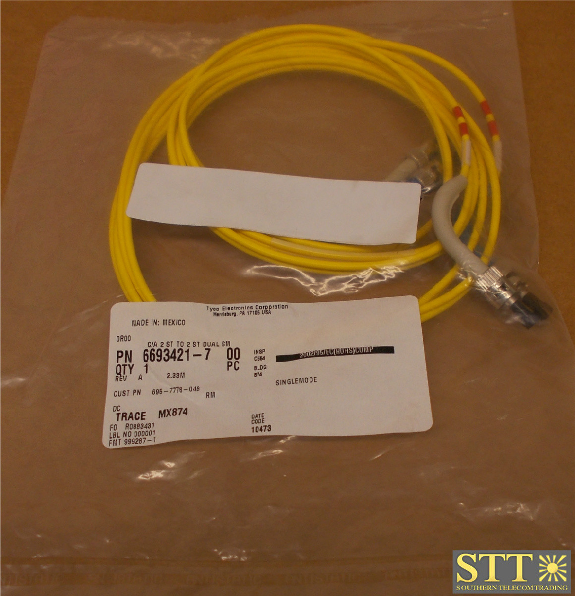 695-7778-046 ALCATEL FIBER CABLE SM DUAL ST/ST90 2.33 METERS for sale ...