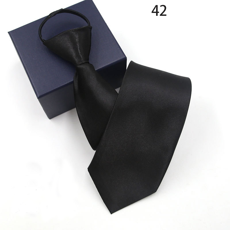 Lazy Men's Zipper Necktie Solid Striped Casual Business Wedding Zip Up ...