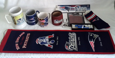 New England Patriots Souvenir Collection from longtime Fan 10 Items see ...