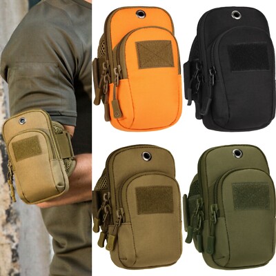 Tactical Molle Arm Bag Holder Wallet Pouch Purse Phone Case Mens EDC ...
