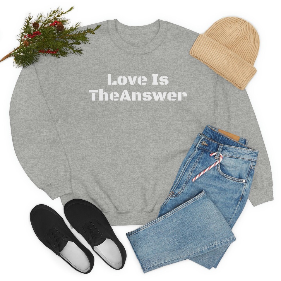 "Love Is The Answer" Unisex Heavy Blend™ Crewneck Sweatshirt | eBay