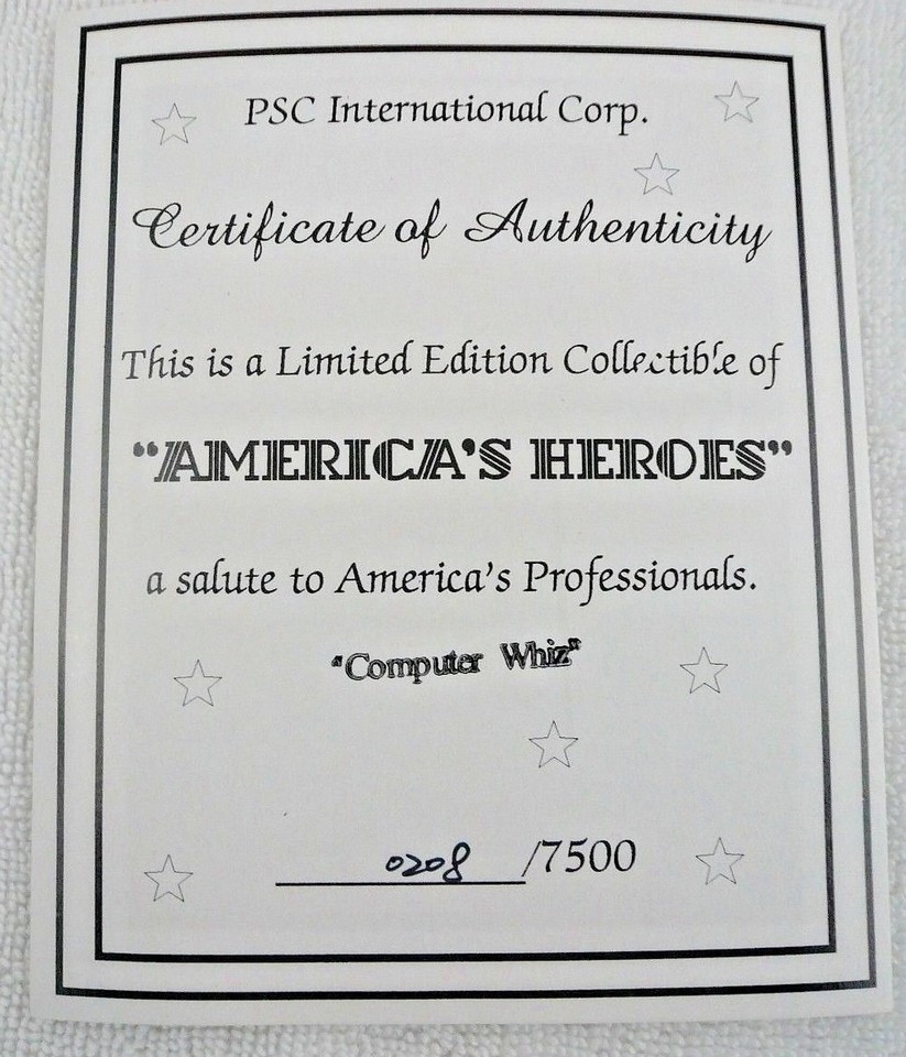 Computer Whiz Figurine Statue NIB New Tech Programmer Coder Free ...