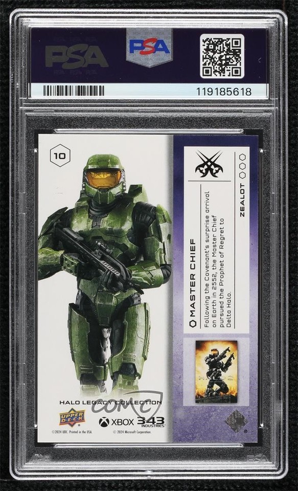 2024 Halo Legacy Collection Zealot 13/25 Master Chief #10 PSA 10 GEM MT ...