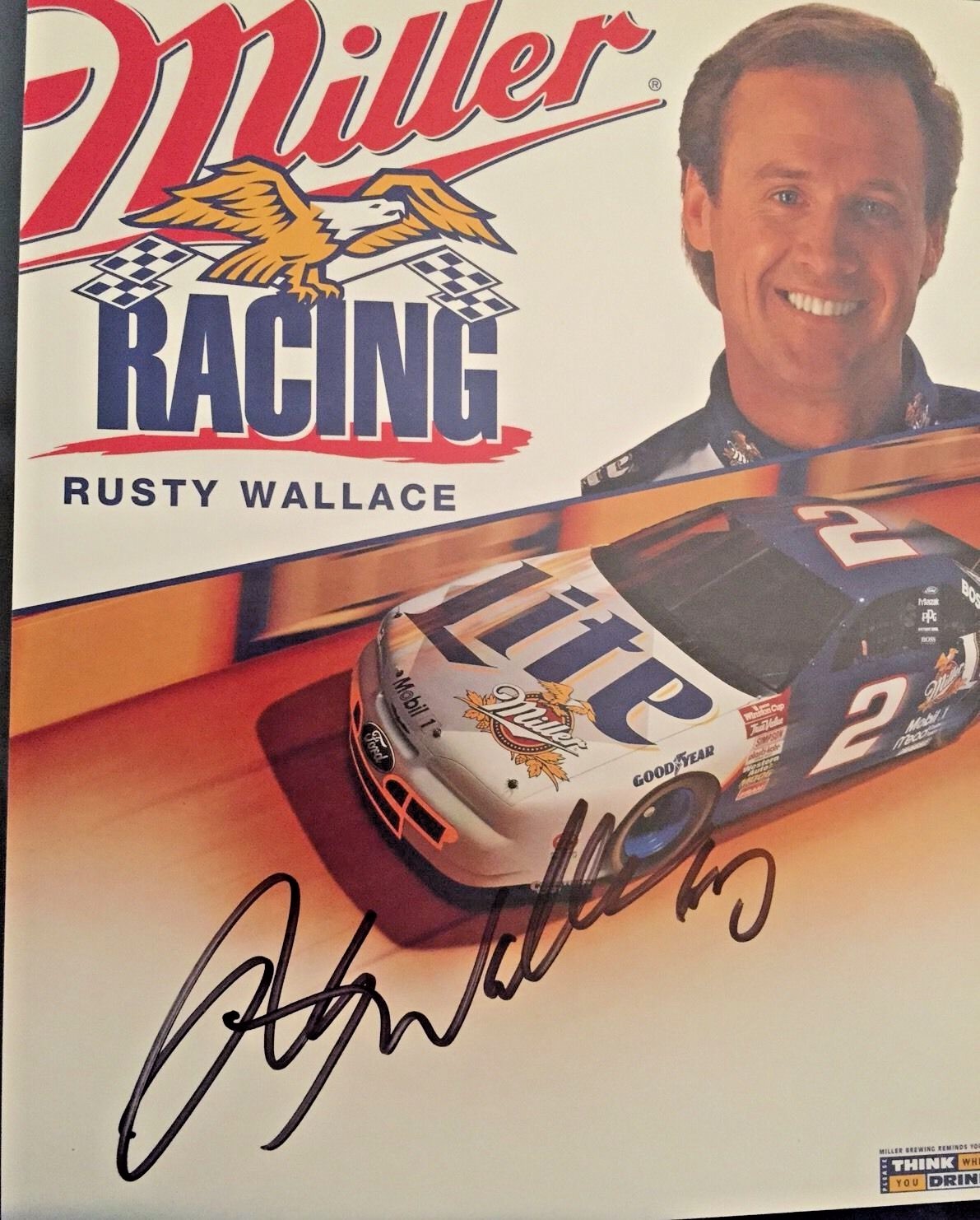 Rusty Wallace Autograph signed 8x10 Photo Nascar Hall Of Fame | eBay