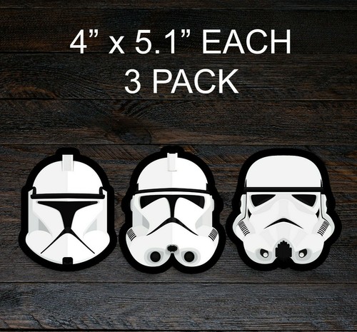 Star Wars Storm Trooper Helmet Sticker 3 Pack Premium Vinyl Sticker Car ...