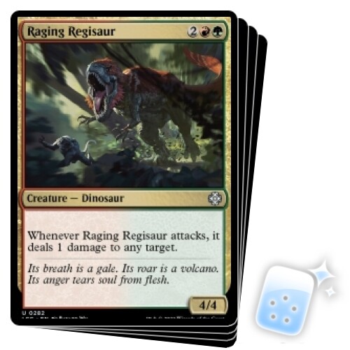 RAGING REGISAUR X4 The Lost Caverns Of Ixalan: Commander Magic MTG MINT ...