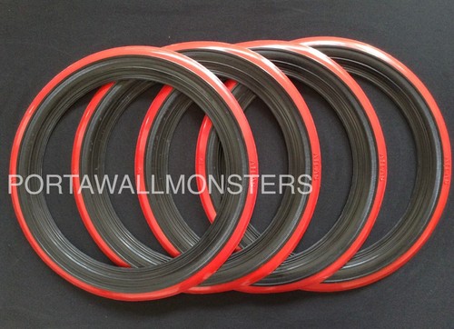 Classic Oldtimer 14" Black&Red Wall Portawall Tire insert trim set of4 ...