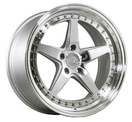 Aodhan DS05 18x8.5 +35 5x100 Silver Wheels Fits Corolla Celica Wrx Brz ...