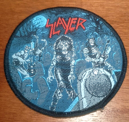 SLAYER official woven patch 1986 ANTHRAX MEGADETH METALLICA EXODUS KREATOR EXCEL | eBay
