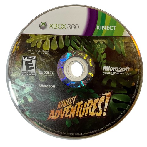 KINECT ADVENTURES MICROSOFT GAME STUDIOS XBOX 360 DISC ONLY UNTESTED NO ...