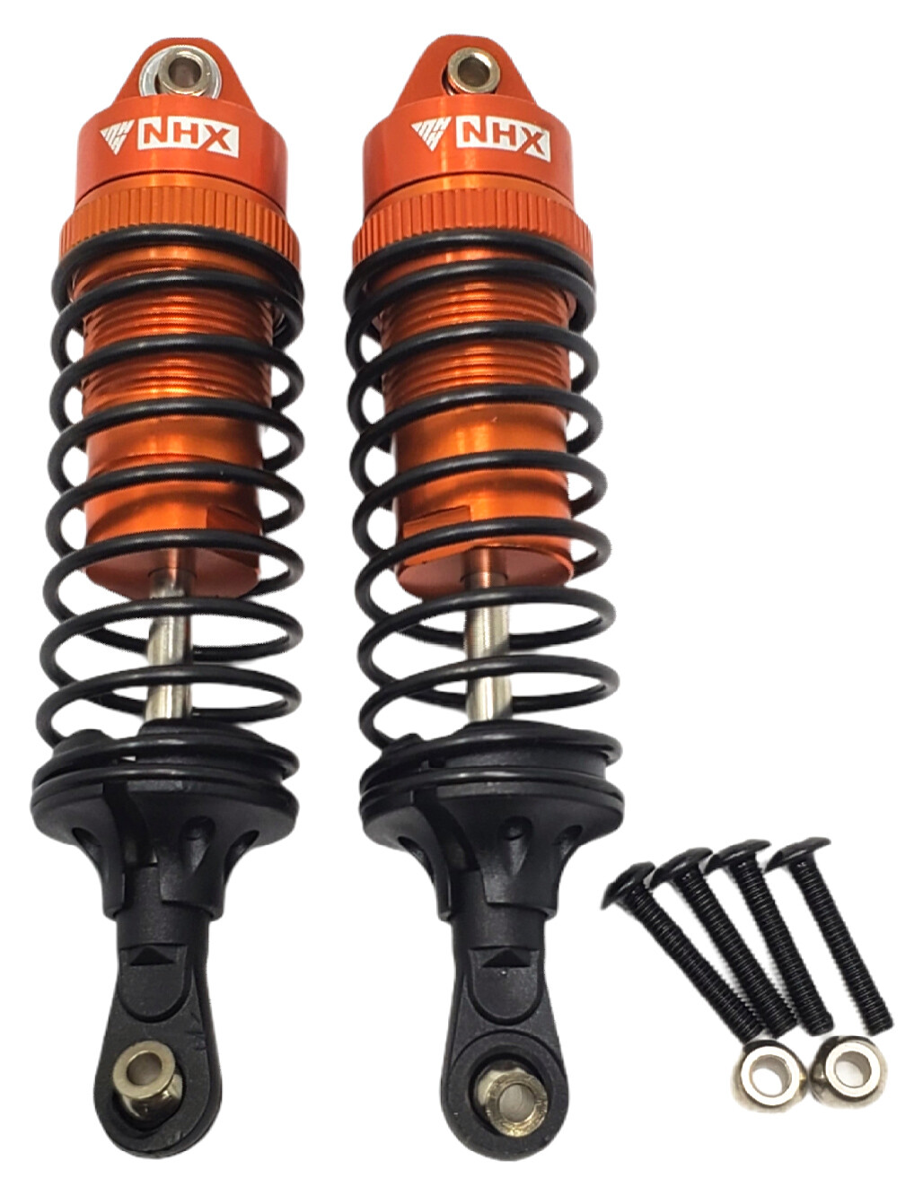 NHX RC Aluminum Adjustable Front / Rear Shocks - Orange (4) : Traxxas ...