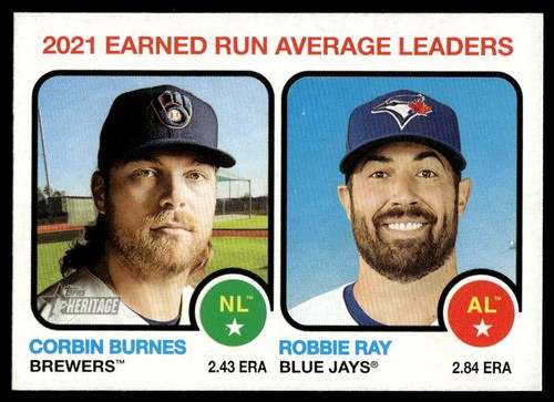 2022 Topps Heritage #63 Robbie Ray / Corbin Burnes | eBay