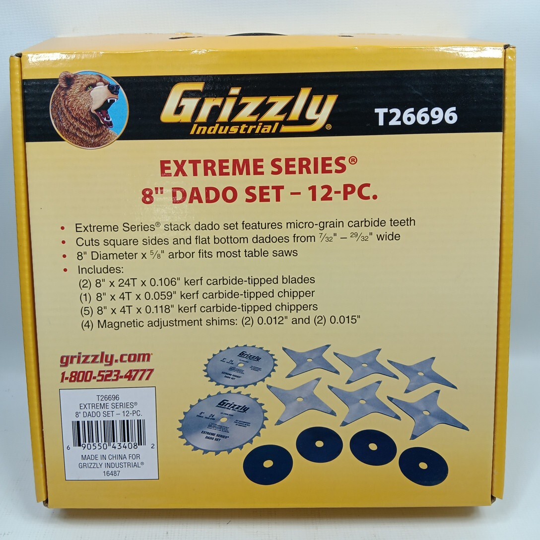 8" Dado Set Grizzly T26696 Grizzly Extreme Series BRAND NEW | eBay