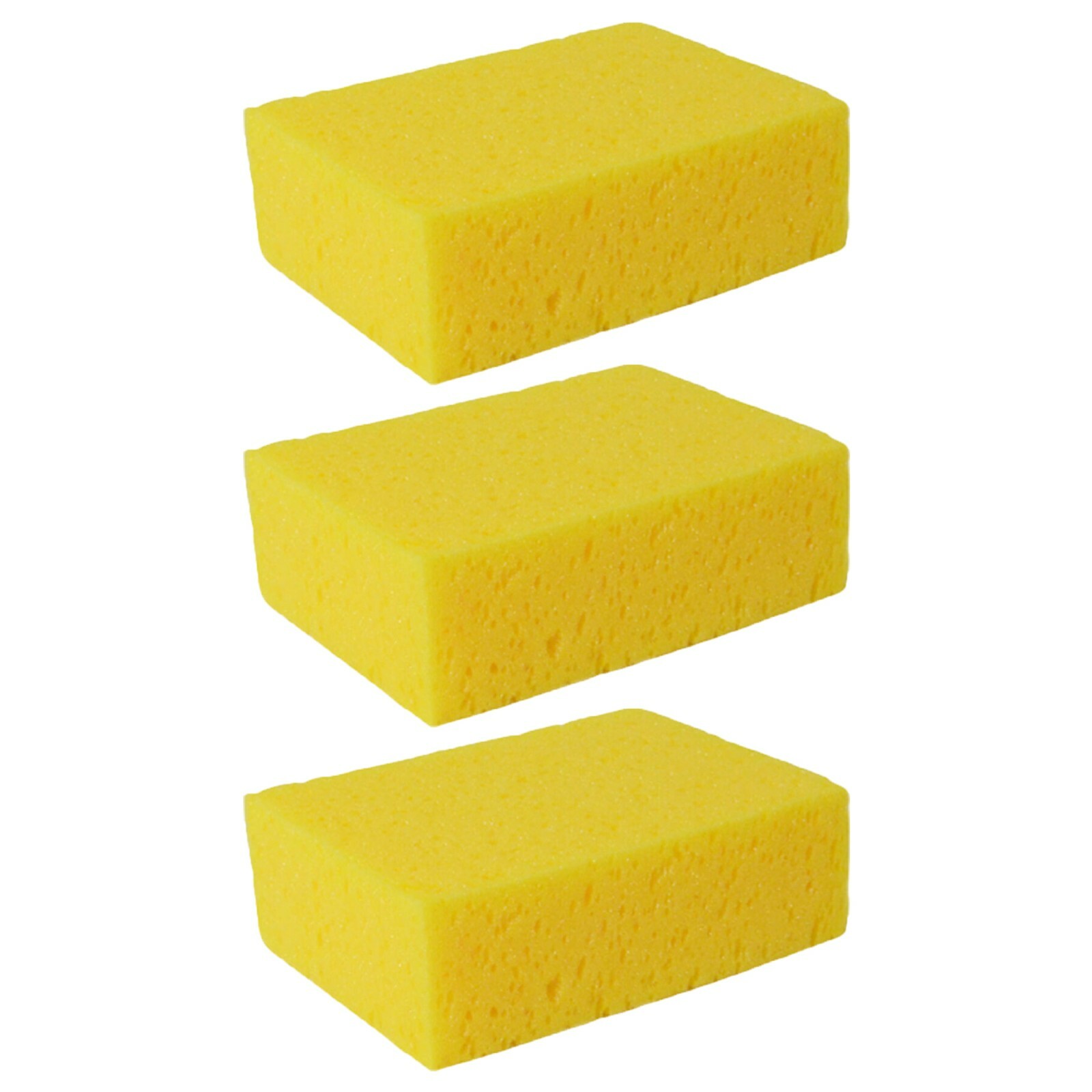 3 x Rectangle Large Absorbent Car Wash Washing Cleaning Valeting Sponge ...