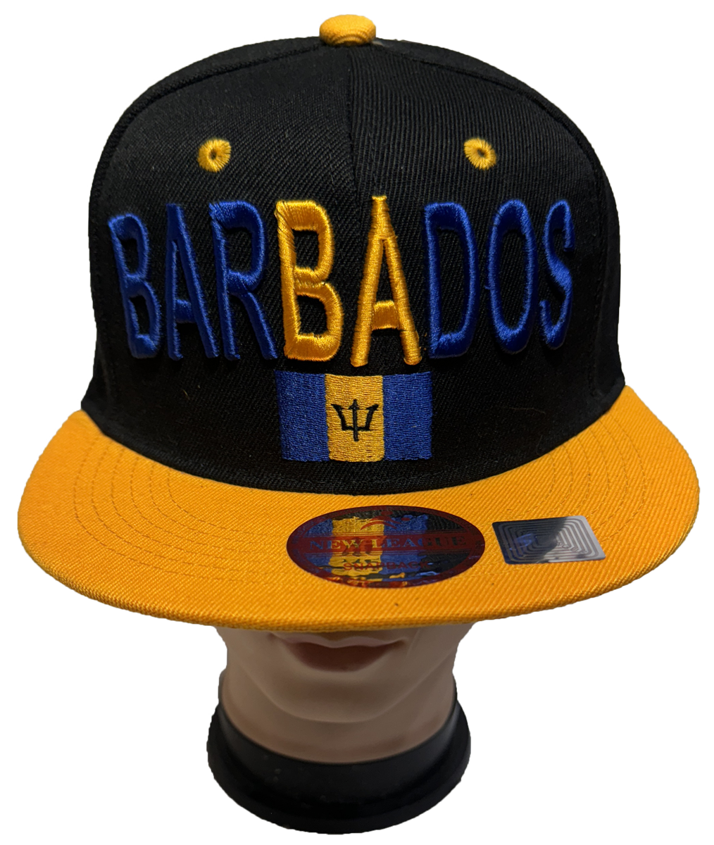 BARBADOS Flag 3D Embroidered Snapback Adjustable Baseball Cap Hats LOT ...