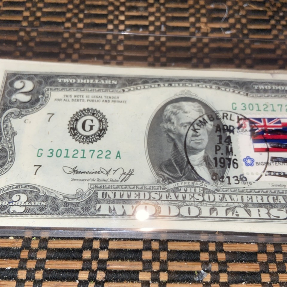 1976 $2 FEDERAL RESERVE NOTE FIRST DAY ISSUE WISCONSIN STAMP | eBay