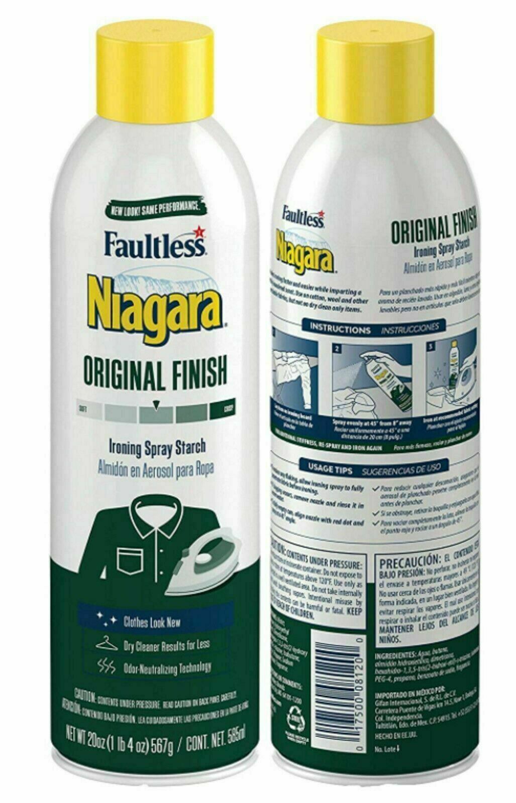 Niagara Spray Starch Plus 20oz - Original with DURAfresh Technology (4 ...