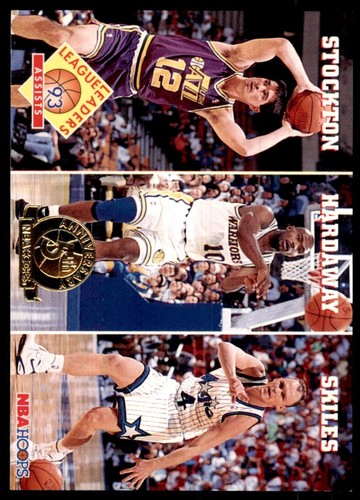 1993-94 NBA Hoops Basketball Card John Stockton/Tim Hardaway/Scott ...