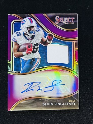 2020 Panini Select Devin Singletary Signature Materials Purple /49 ...