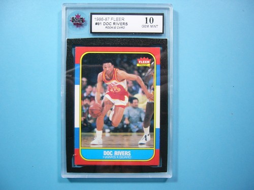 1986 1986/87 FLEER NBA BASKETBALL CARD #91 DOC RIVERS ROOKIE RC KSA 10 ...