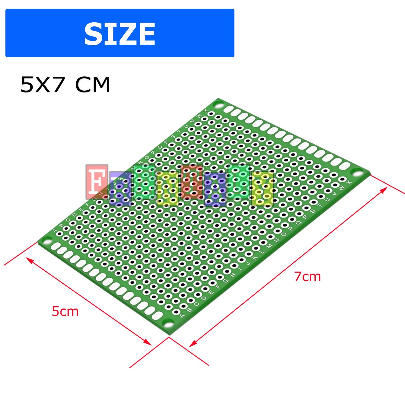 10X Double Side 5x7cm PCB Strip board Printed Circuit Prototype Track ...