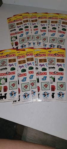 Lot of 18 Monopoly Sticker Sheets Trend 2002 Hasbro NOS 78628660067| eBay