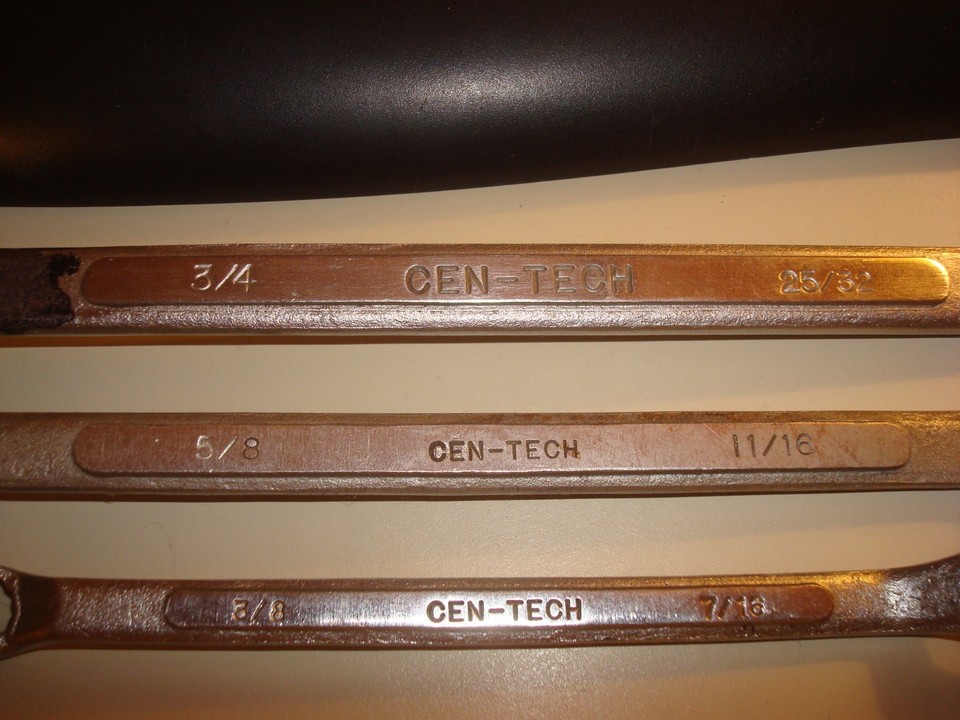 Vintage Cen-Tech Forged Alloy Steel 3pc Double Box End Wrench Set Japan ...