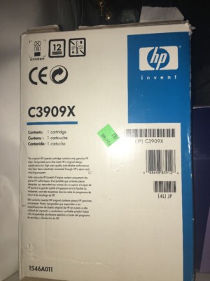 HP C3909X 09X Black Toner Cartridge GENUINE - OEM Box has been opened ...