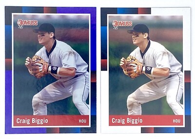 2022 Donruss CRAIG BIGGIO Houston Astros 88 Retro Blue Holo NM/MT 2 ...
