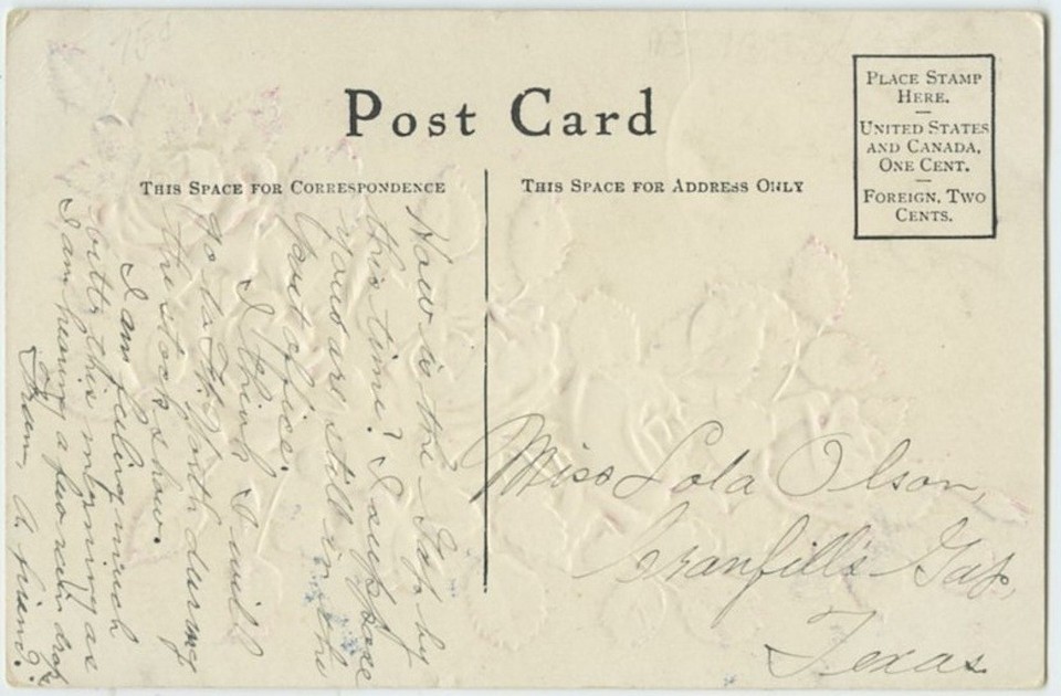 Meridian Tx Greetings Red Roses Glitter Embossed Antique Postcard Texas ...