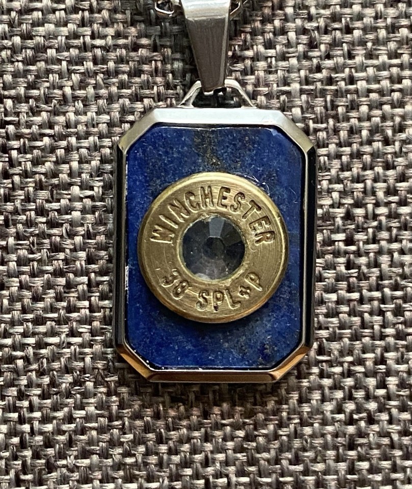 Winchester 38 Special Brass Bullet Casing Sodalite Pendant Necklace | eBay