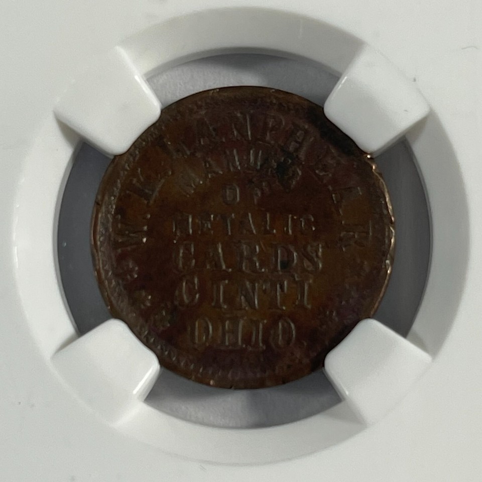 Civil War Token 1863 Cinc. OH Lanphear (#6251) F-165CY-63a NGC AU ...
