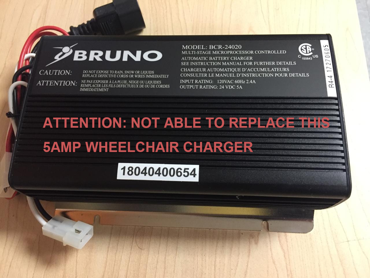New Charger with 2 New Batteries for Bruno StairLifts SRE and CRE ...