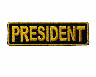 President Corporate Political Yellow Black Iron on Patch IV3717 F4D22R ...