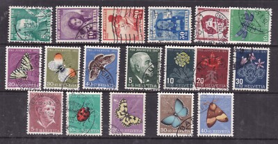 SWITZERLAND ^^^BOB sc #B91 ^^ B321 used SEMIS POSTALS sets @xx ga ...