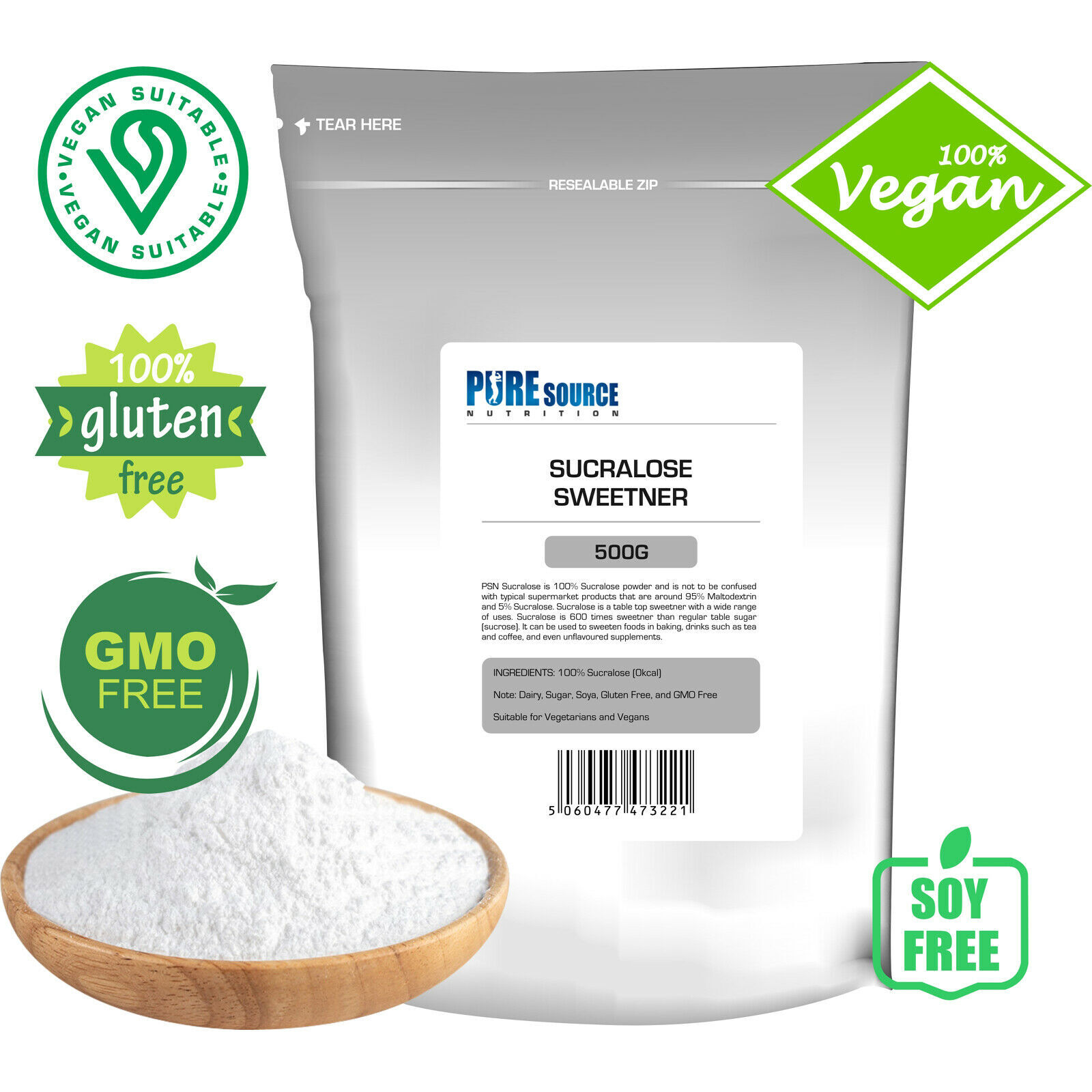 100% Pure Sucralose Powder Zero Calorie | Grelly UK