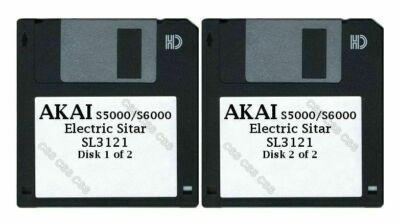 Akai S5000 / S6000 Set of Two Floppy Disks Electric Sitar SL3121 | eBay