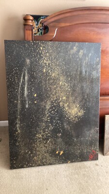 "Hit The Lights” Abstract Splatter Glow Art Large Painting Original JLW ...